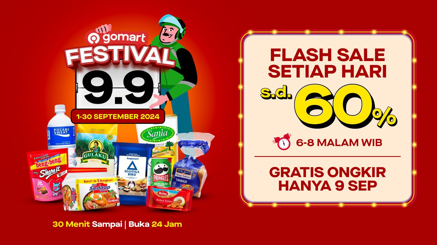 GoMart Festival 9.9 Diskon s.d 60%